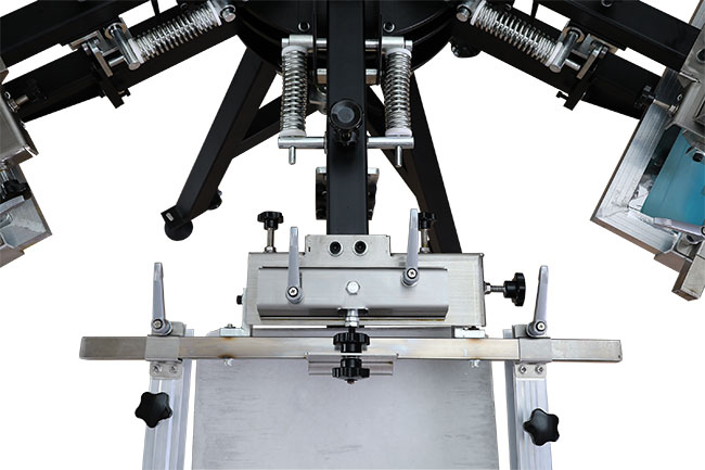 CALCA Design High Precision Heavy Duty Rotary Manual 6 Color 6 Station Screen Printing Machine 